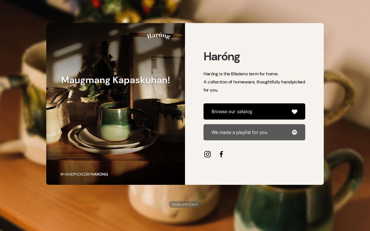 Welcome to our harong